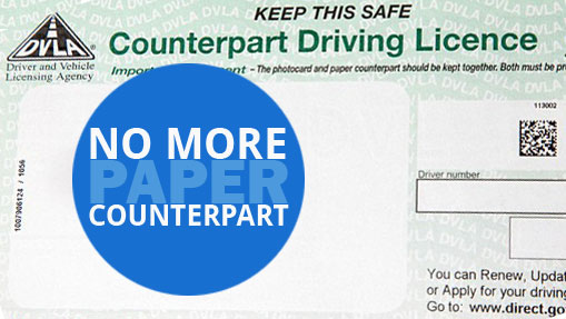 Changes to the UK Driving Licence : No More Counterpart