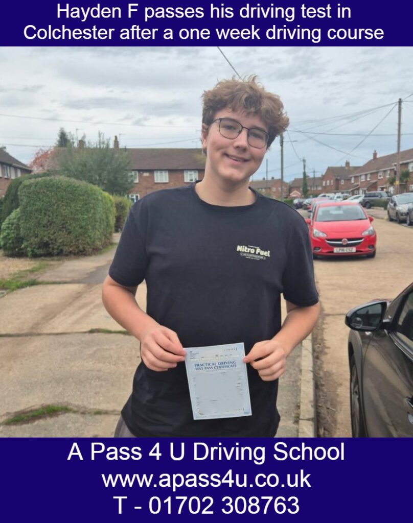 Hayden F passes is driving after a one week driving course - APass4U