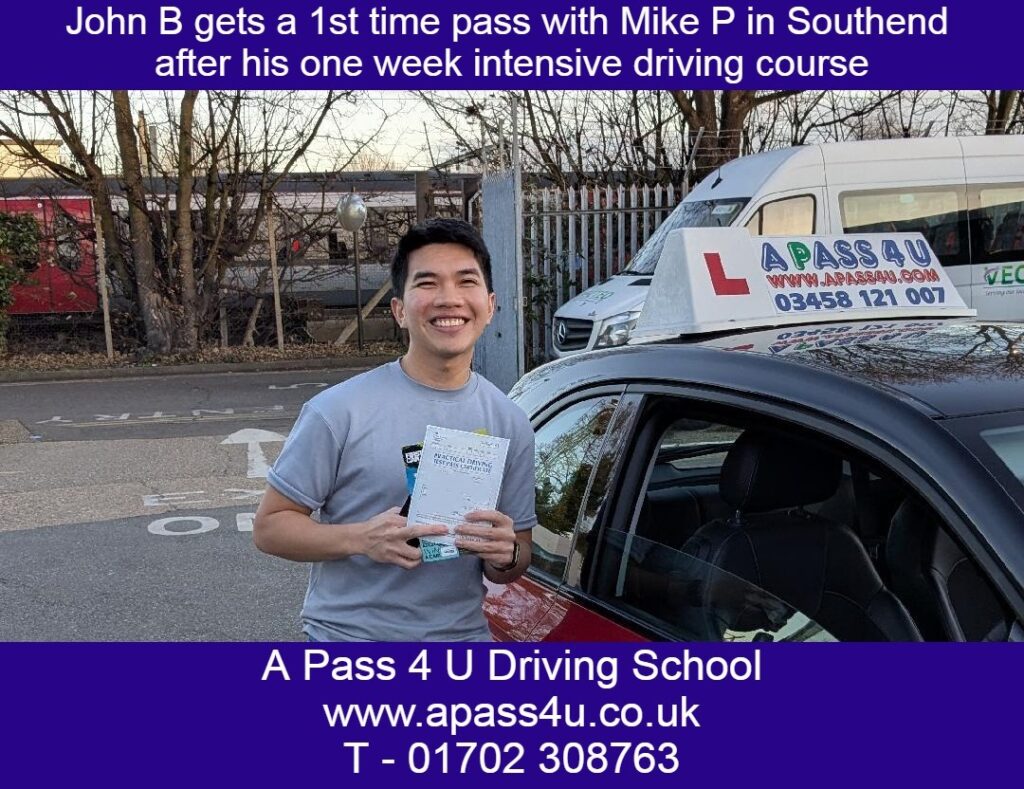 John B gets a 1st time pass on his one week driving course - APass4U